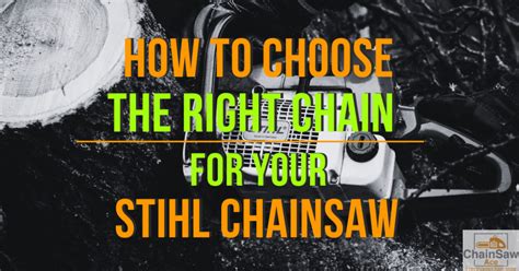 How to Choose the Right Chain for Your Stihl Chainsaw – Chainsaw Ace