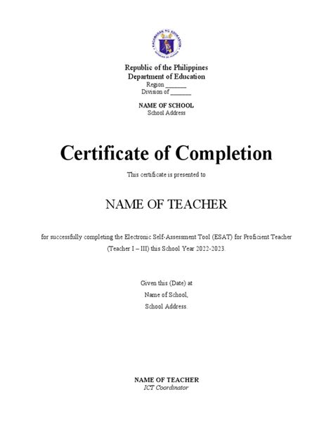 Esat Certification Pdf