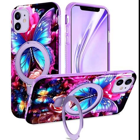 Shecaset For Iphone 11 Case With Magnetic Invisible Stand[compatible With Magsafe