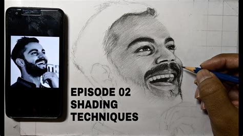 How To Draw Face Using Grid Method From Mobile Episode 02 Shading Techniques In Hindi YouTube