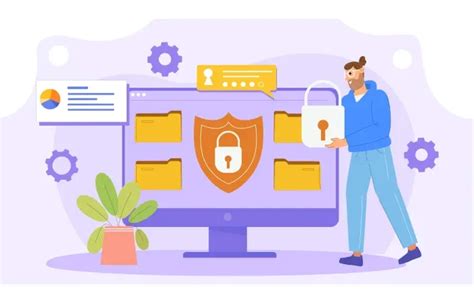 Flat Character 2d Cyber Security Vector Illustration Graphicsdesign