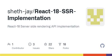 React Ssr Implementation Package Json At Master Sheth Jay React Ssr Implementation Github