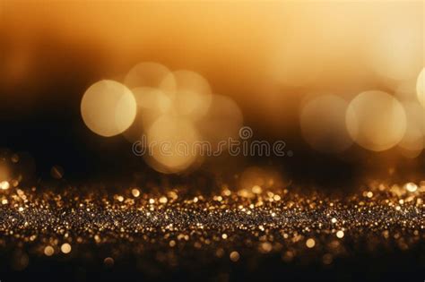 Dazzling Black and Gold Abstract Background with Captivating Golden Particles Shining Brightly ...