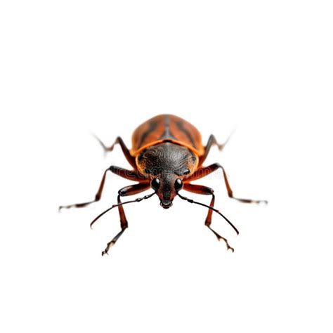 Kissing Bug On Alpha Layer Insect With Orange Black Brown Coloring Close Up View Bug Facing