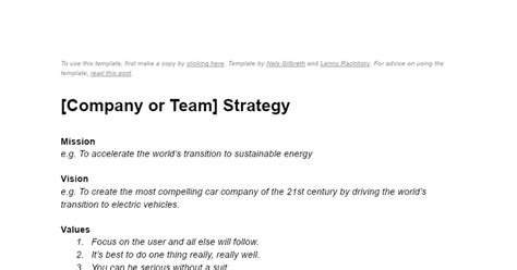 Startup201 On Linkedin Template Company Strategy