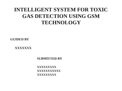 Ppt Intelligent System For Toxic Gas Detection Using Gsm Dokumentips