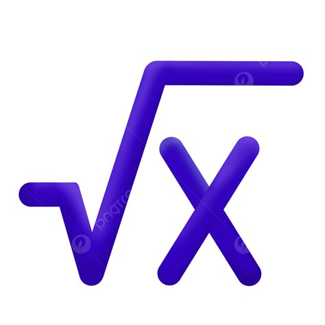 Blue Radical Sign With Shadow Effect Radical Sign Blue Radical Sign