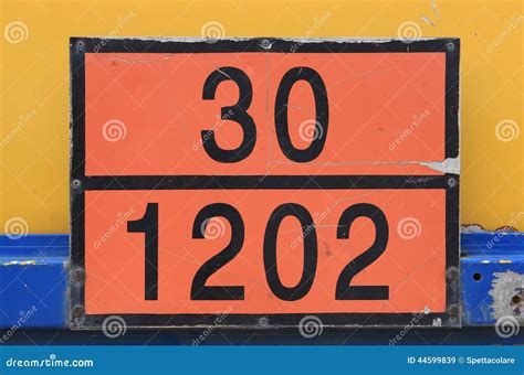 Orange Plate With Hazard Identification Number Stock Image Image Of Orange Plate With Hazard Identification Number Stock Image Image Of