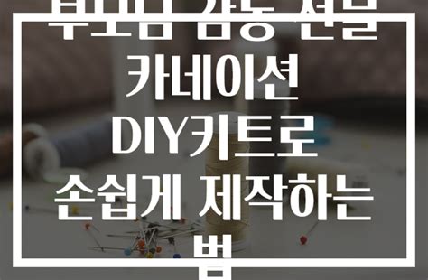 부모님 감동 선물 카네이션 Diy키트로 손쉽게 제작하는 법
