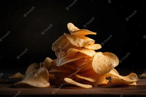 Premium Photo Stacked Chips Ai Generated