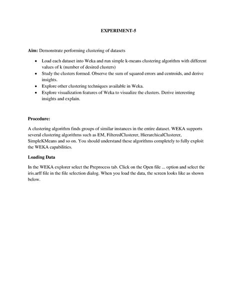 Experiment 5 Clustering Algorithm Experiment Aim Demonstrate