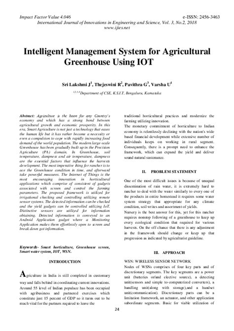 Pdf Intelligent Management System For Agricultural Greenhouse Using Iot