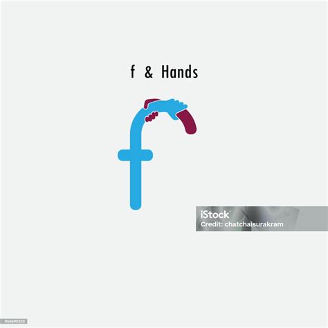 F문자 추상 손과 아이콘 디자인 벡터 템플릿 사업 제안 및 제휴 기호입니다 희망과 도움말 개념입니다 지원 및 팀워크에 서명 기업의 비즈니스와 교육 기호입니다 개념 기호에