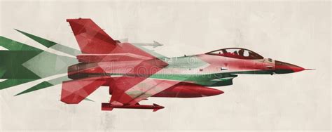 Abstract Art Of Italian Fighter Jets Showcasing Agility And Speed Stock