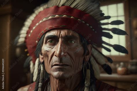 Native Americans Portrait Of Americans Indian Man Neural Network AI