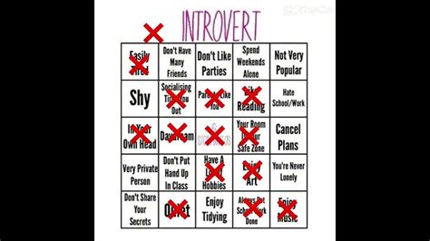 Introvert Bingo Youtube