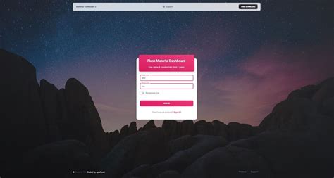 Material Dashboard Free Flask Starter