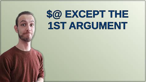 unix except the 1st argument youtube