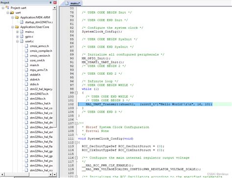 Stm32 Hal库只需1行代码实现usart串口打印hello Worldstm32 Hello World Csdn博客
