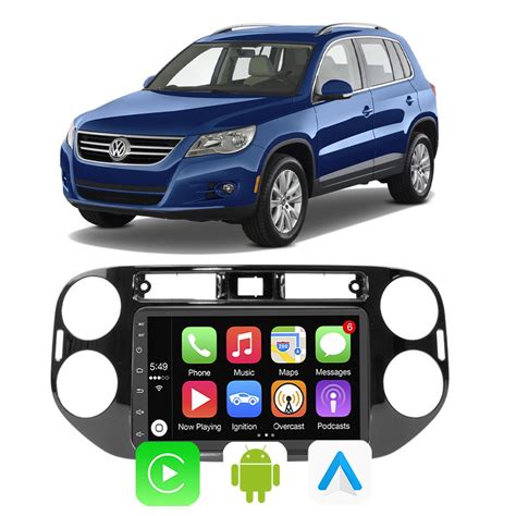 Kit Central Multimidia Carplay Android Auto Volkswagen Tiguan Ate 2014