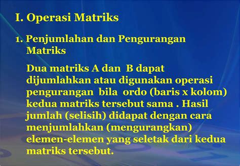 MATRIKS DAN VEKTOR Ppt