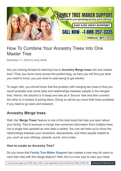 ppt ancestry merge trees powerpoint presentation free download id