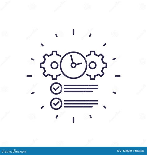 Task Line Icons Collection Assignment Project Work Duty Responsibility Mission Chore