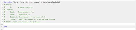 solved problem description for a given square matrix a use