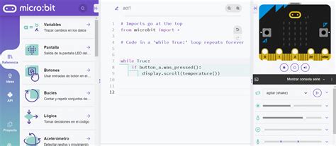 actividades de inicio con micro bit python editor