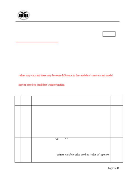 2017 Summer Model Answer Paper Pdf Pointer Computer Programming