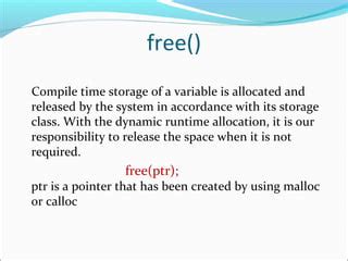 Memory Allocation In C PPT Programming Languages Computing