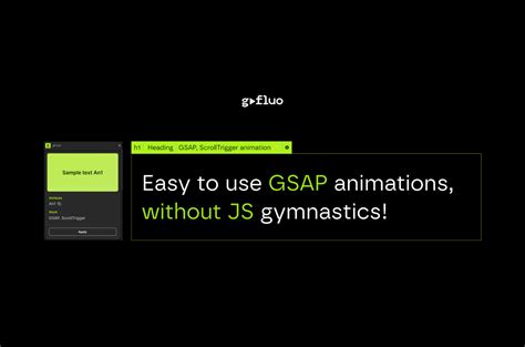 Add Gsap To Webflow With One Click Using The Gfluo Webflow App State