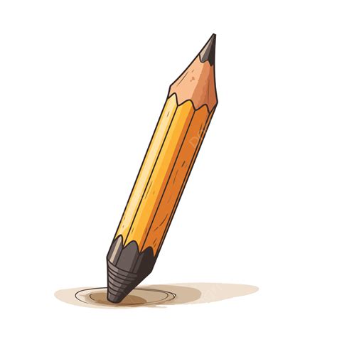 مخطط قلم رصاص المتجه ملصق قصاصة فنية في حفرة على خلفية بيضاء الكرتون
