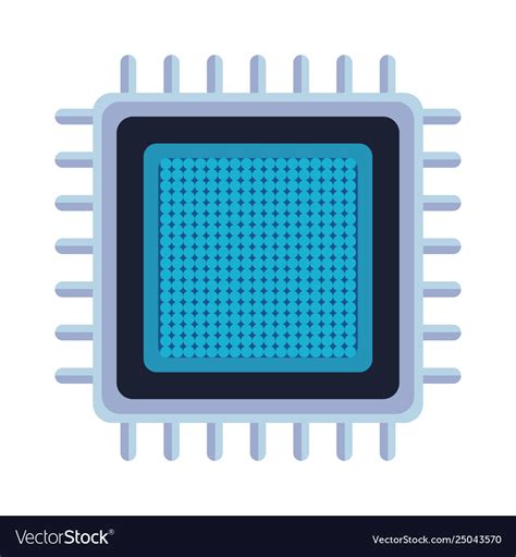 Microchip Cartoon Icon Royalty Free Vector Image