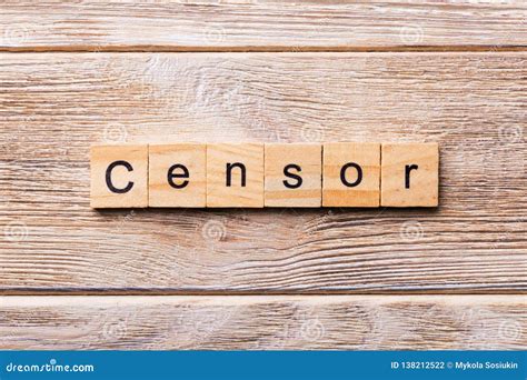 CENSOR Word Made With Wooden Blocks On The Table Royalty Free Stock Photography CartoonDealer