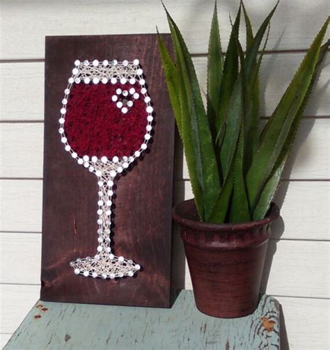 Wine String Art Sign Red Or White Wine Wine By Astringinthebreeze