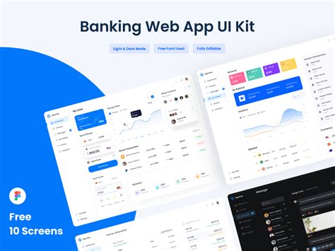 Banking web App UI Kit | UI4Free