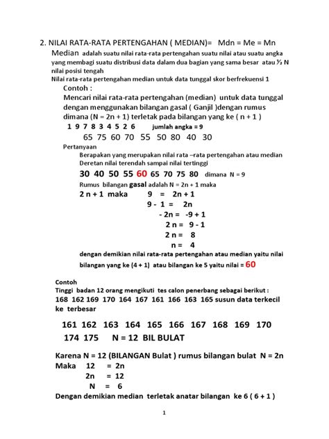 Modus Dan Median Materi Pdf