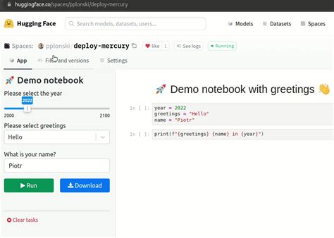 Deploy Interactive Jupyter Notebook On Spaces With Mercury Spaces