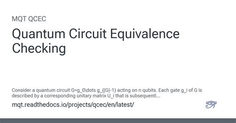 Quantum Circuit Equivalence Checking Mqt Qcec 3 2 1 Dev61 Documentation