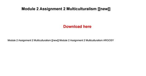 Module 2 Assignment 2 Multiculturalism [[new]] By Sparkalluni01 Issuu