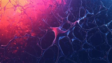 Vibrant Neural Network Patterns In Split Complementary Color Scheme