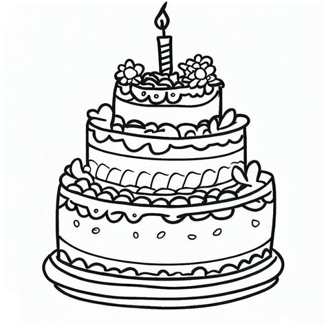 생일 케이크 색칠 공부 Kr에서 무료 색칠 공부