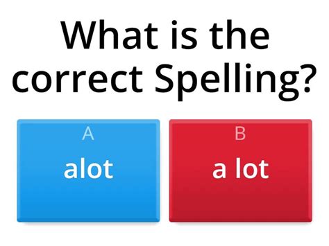 Common Spelling Errors Quiz