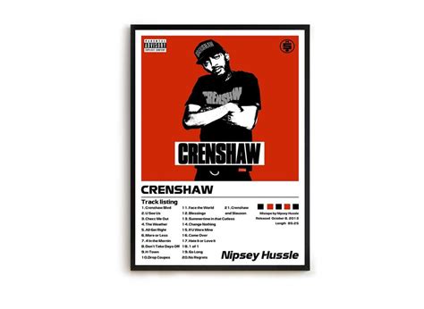 Nipsey Hussle Crenshaw Album Cover Poster 8 X 10 Sold By