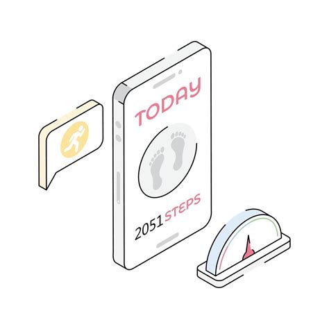 Step Tracker App Icon Creatively Designed In Isometric Style 65345608 Vector Art At Vecteezy
