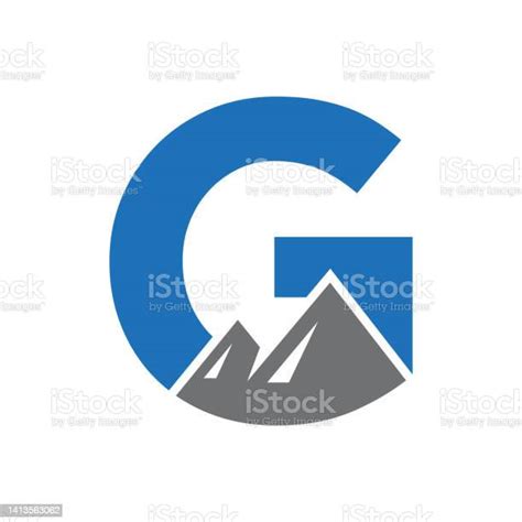 편지 G 마운트 로고 벡터 기호 산 자연 풍경 로고는 언덕 아이콘 및 템플릿과 결합 0명에 대한 스톡 벡터 아트 및 기타 이미지