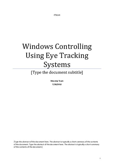 Pdf Windows Controlling Using Eye Tracking Systems