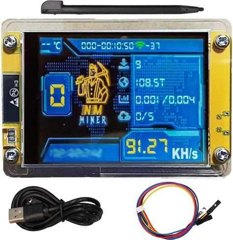 bitcoins miner usb nmminer esp32 hashrate 91k s 2 8 inch