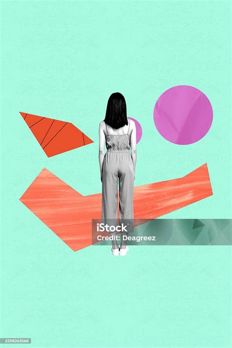 팝 이미지 스케치 3d 콜라주 포스터 익명 소녀 스탠드 백 체크 마크 아이콘 계약 거래 성공 개발 투표 옵션 20 24세에 대한 스톡 사진 및 기타 이미지 Istock